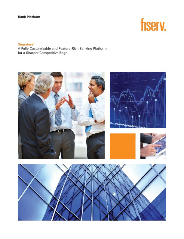 Signature Bank Platform Brochure | Fiserv