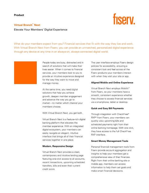 Virtual Branch Next Digital Credit Union Experiences | Fiserv